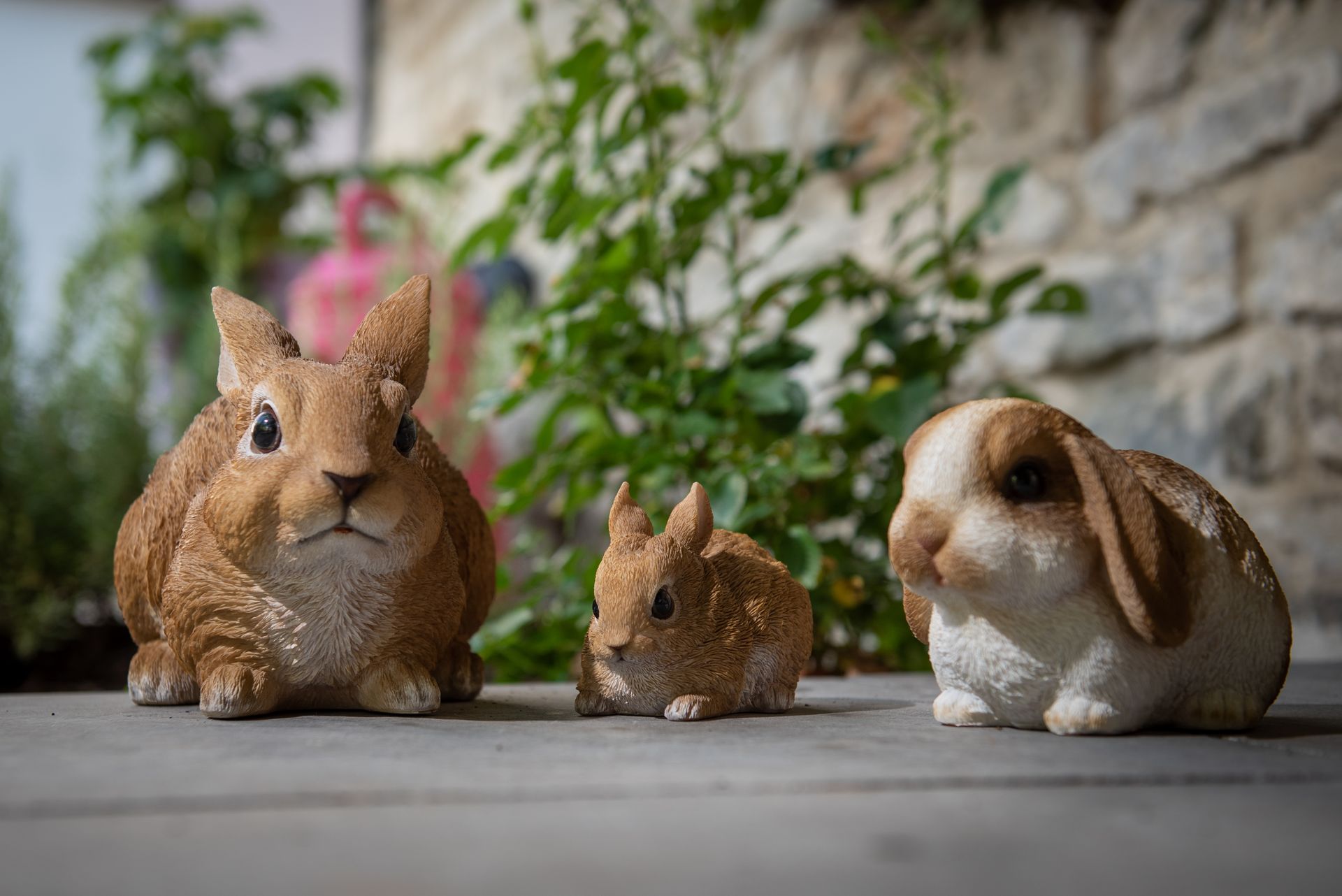 Rabbit and Squirrel Statues – Natural Garden Decor